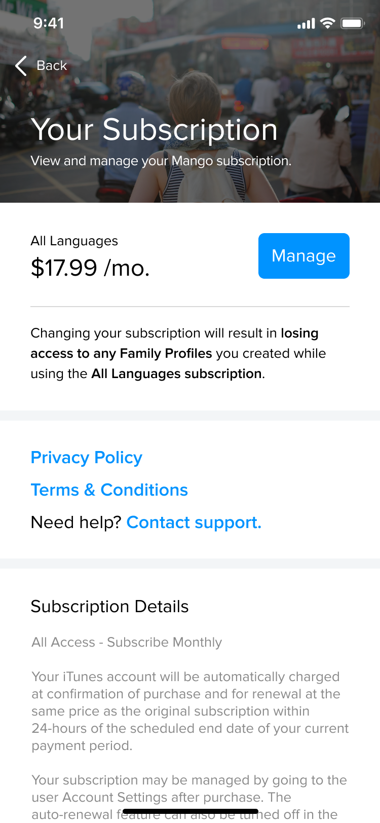 Subscription Types – Mango Languages