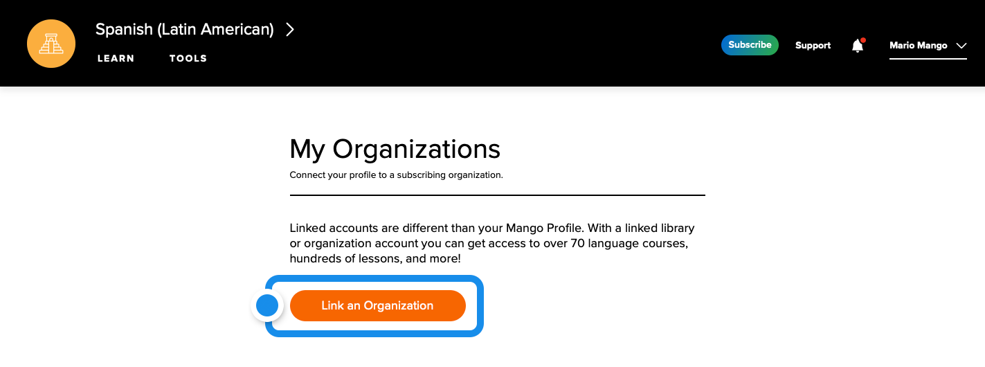 Link to Library – Mango Languages
